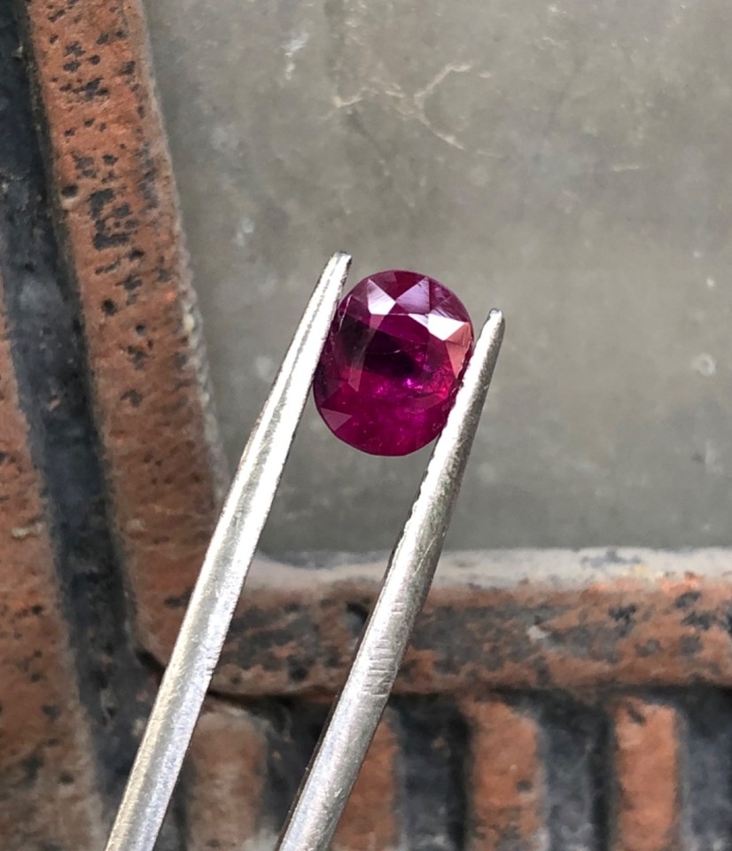 1.75 Cts Natural ruby Purplish Red Color Oval Shape gemstone From ...