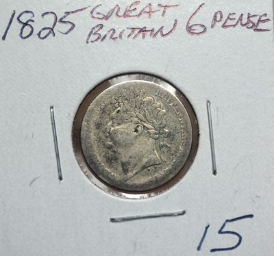 1825 GREAT BRITAIN SILVER 6 PENSE | eBay