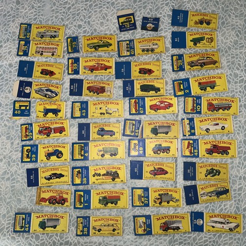 Lot of 38 Matchbox EMPTY BOXES (Cut Outs)- Vintage Original Boxes Only ...