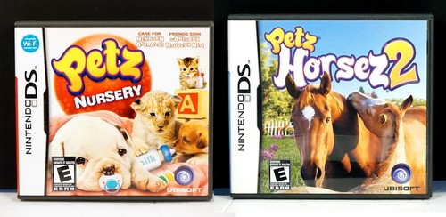 UBISOFT PETZ HORSEZ 2 & PETZ NURSERY, NINTENDO DS 2007 & 2009 ...