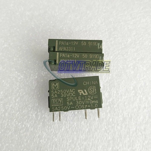 2PCS PANASONIC PA1A-12V 12VDC 4Pin 5A 250VAC Power Relay | eBay