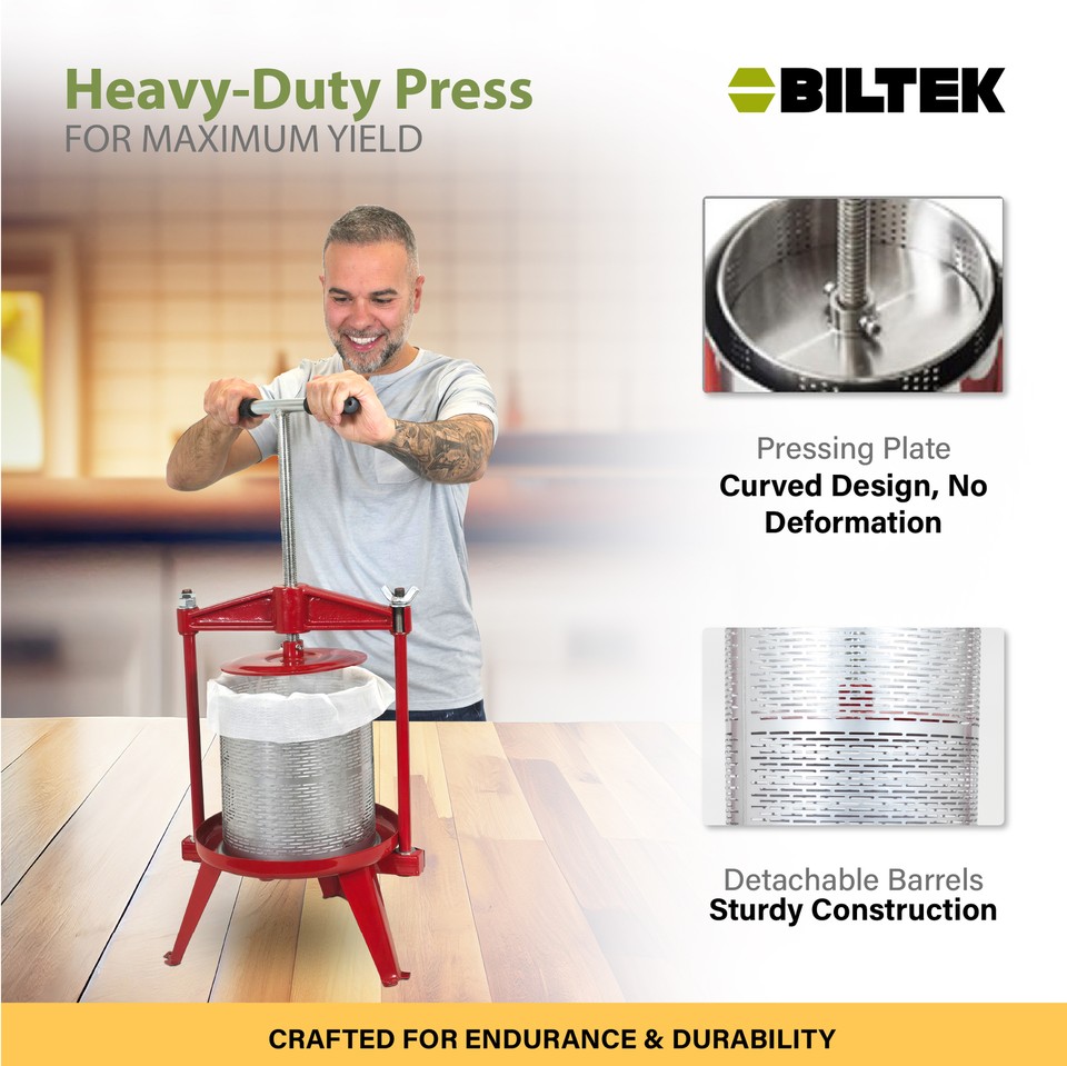 Stainless Steel Fruit Press For Wine, Juice Press, Grape Press, 2.38 ...