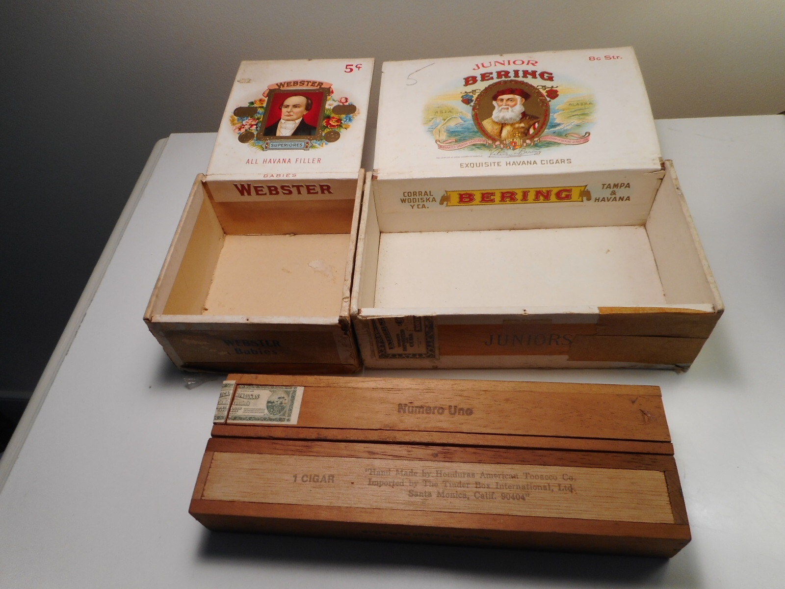 Vintage Lot 5 Cigar Boxes: White Owl, Webster, Bering & two Don Edward singles | eBay