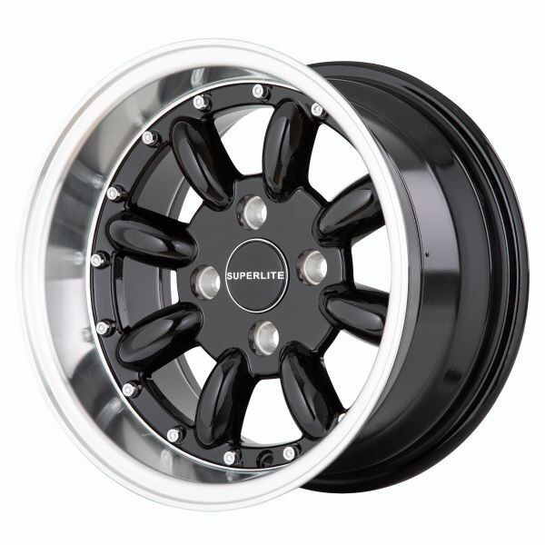 Mini 1300 S 7x13 Superlight MK2 Design Alloy Wheels x 4 (NEW) Black ...