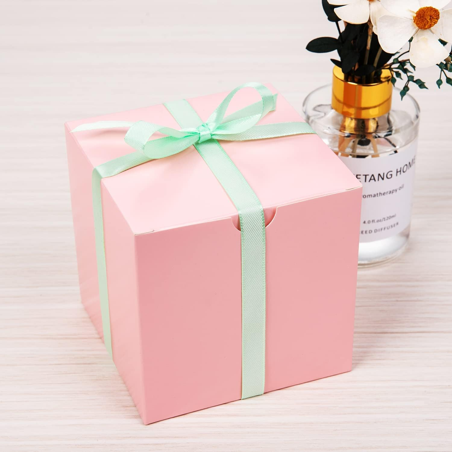 Small Pink Gift Box 50 Pack 3 X 3 X 3 Inches Fold Box Paper Gift Box ...