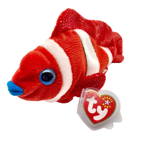 TY Beanie Baby - JESTER the Clownfish Plush (8 inch) - MWMT's Stuffed ...