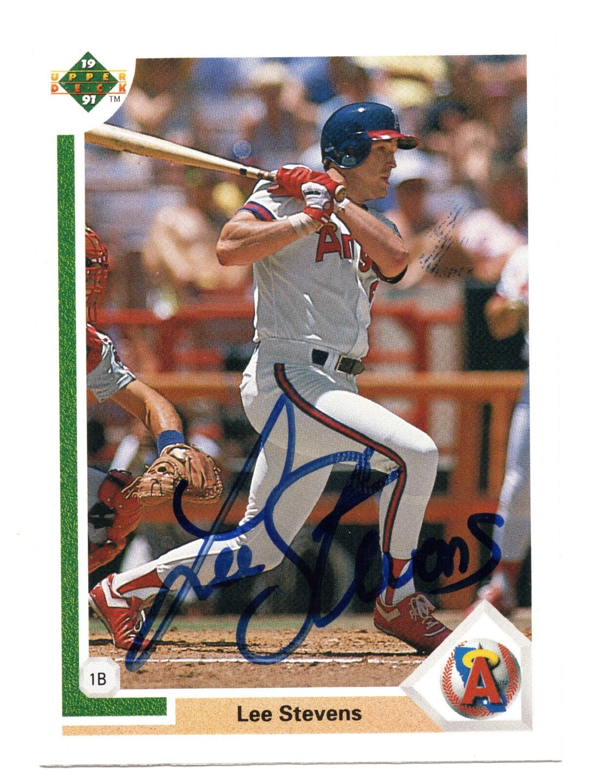 Lee Stevens Autograph On A 1991 Upper Dck - California Angels | eBay
