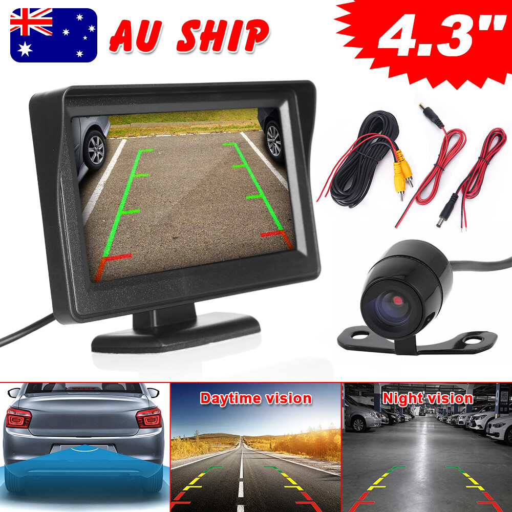 Waterproof HD Car Reverse Camera Kit Monitor Night Vision Rear View ...