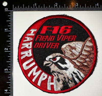 USAF 36th Fighter Squadron F-16 Fiend Viper Driver Swirl Patch | eBay