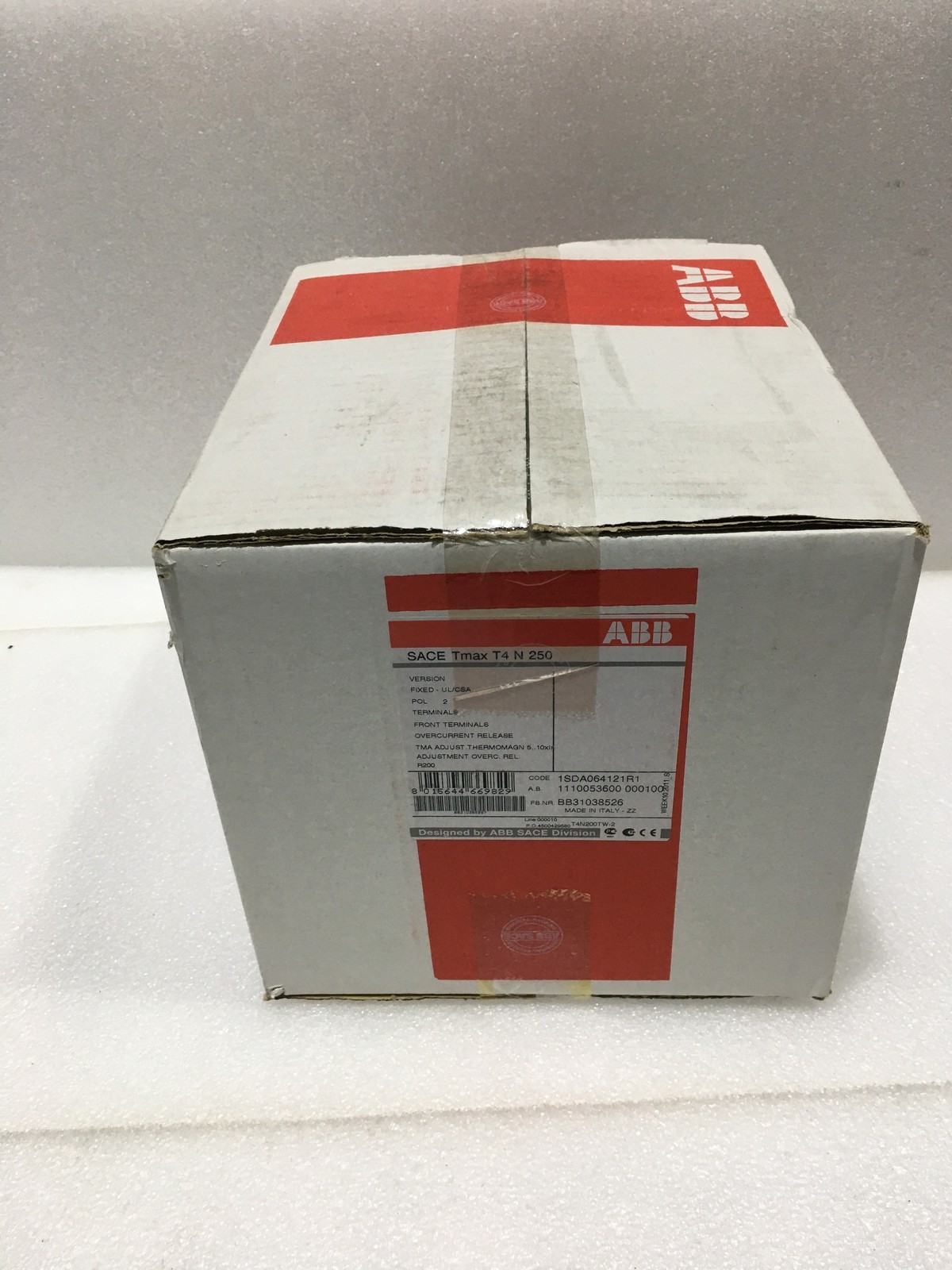 ABB Circuit Breaker SACE TMAX T4N 250 2P TMA R 200 I3=1000...2000 A | eBay