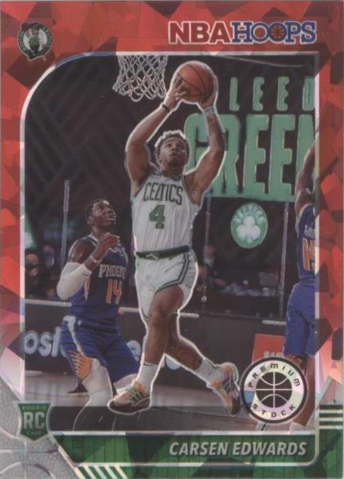 2019-20 Panini NBA Hoops Premium Stock - Carsen Edwards #227 Red ...