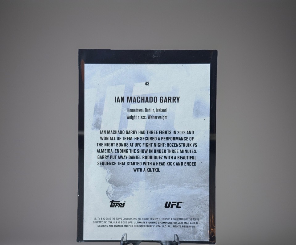 2025 Topps UFC Knockout Ian Machado Garry Bronze /299 SP | eBay