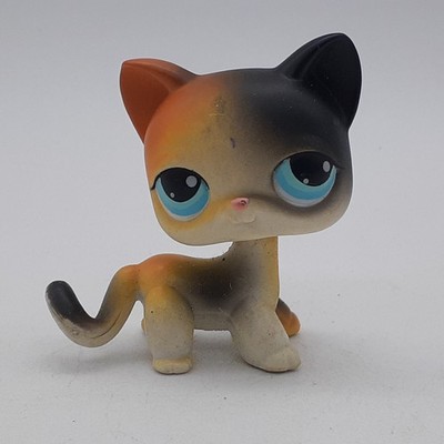 Vintage Littlest Pet Shop Cat Figure Hasbro LPS Calico Kitten Toy 2000s ...