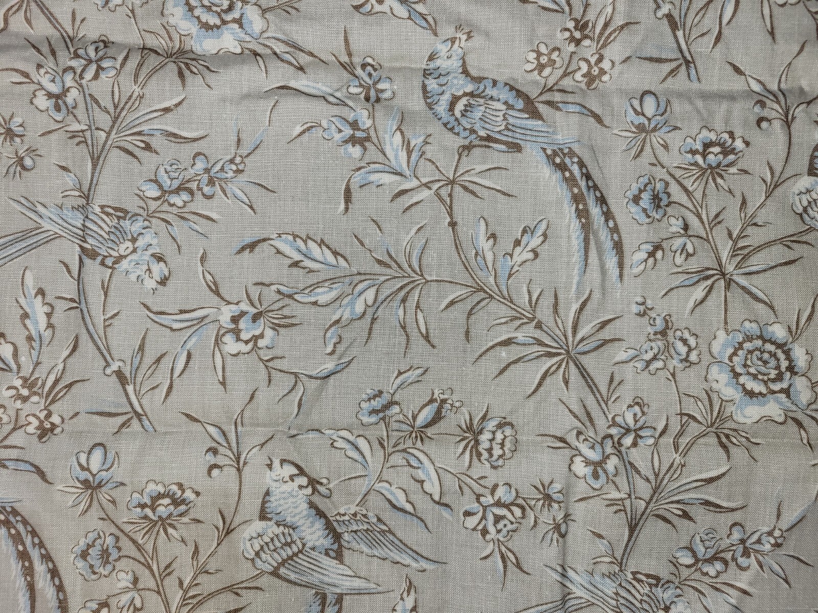 2.5 Yds Aviary in Taupe by Scalamandre 54" Wide 100% Linen Fabric | eBay