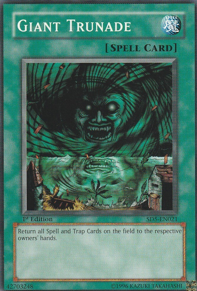 A1360 YUGIOH SPELL CARD GIANT TRUNADE SD5-EN021 | eBay