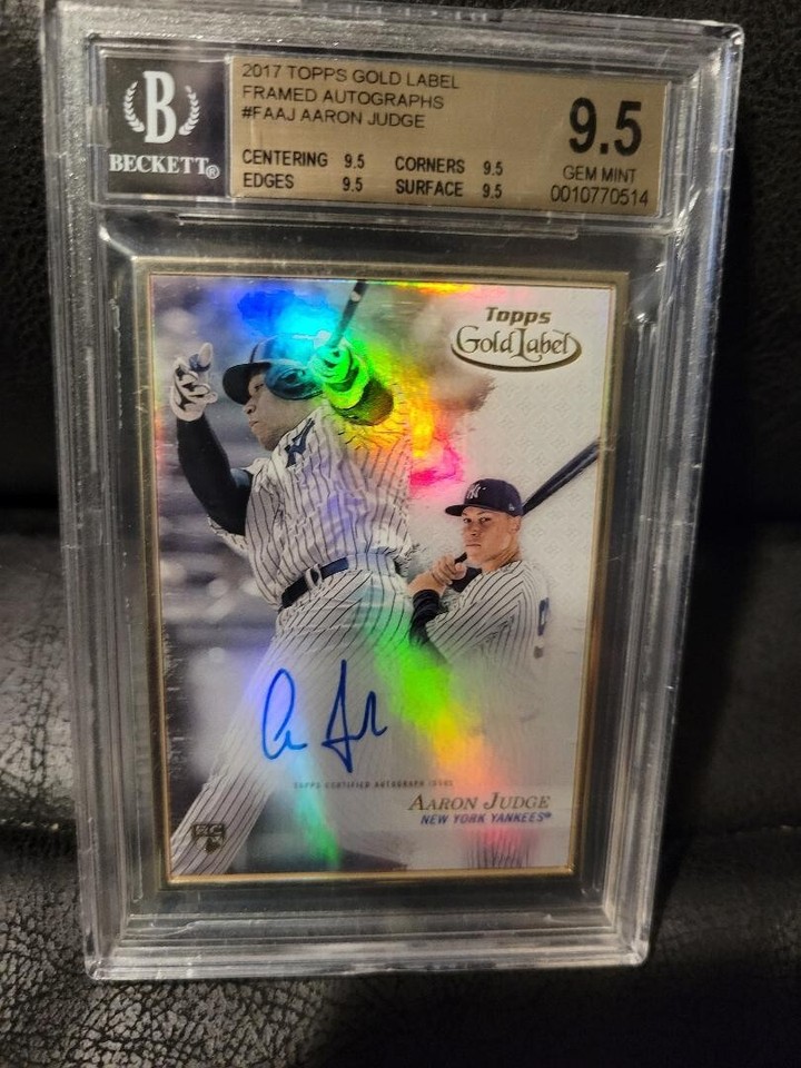 2017 Topps Gold Label Aaron Judge Framed AUTOGRAPH #FA-AJ BGS 9.5/10 | eBay
