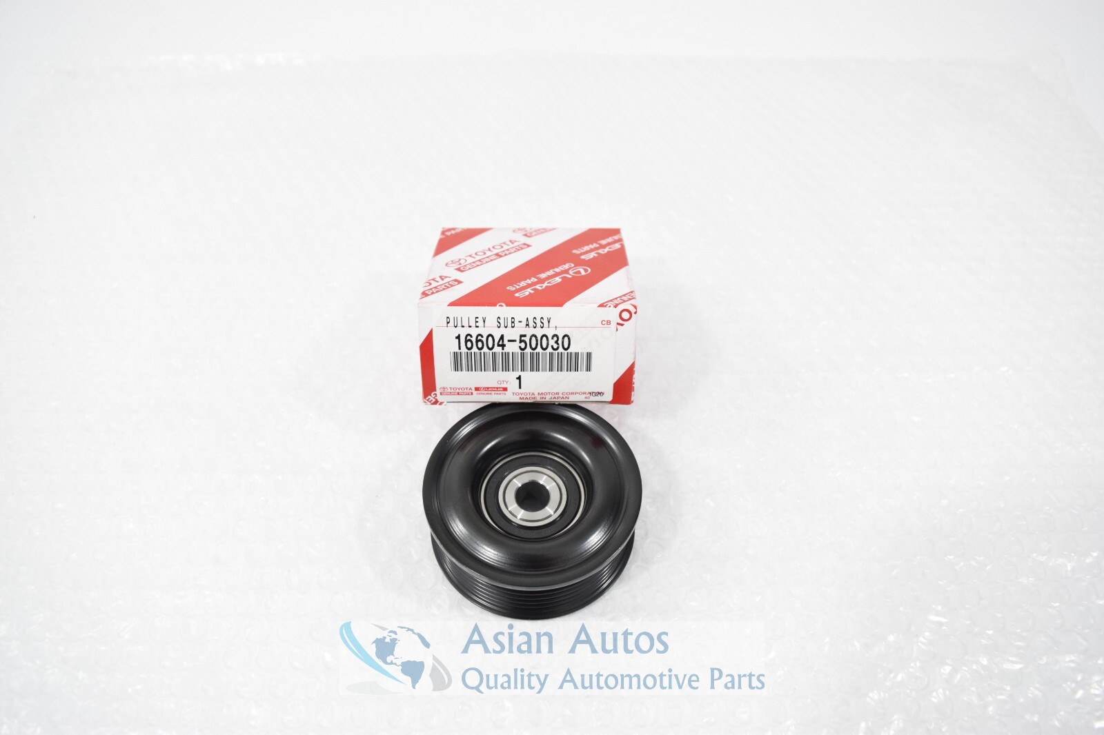TOYOTA LEXUS GENUINE DRIVE BELT TENSIONER IDLER PULLEY 16604-50030 / ...