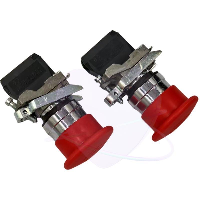 2x E-Stop Push-Pull Emergency Switching Off Pushbuttons For JLG XB4BT42 ...