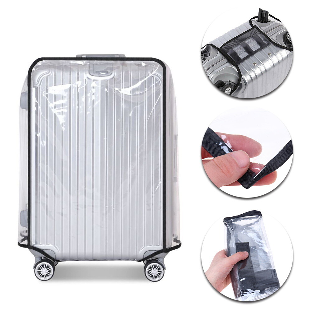 Transparent PVC Clear Plastic Luggage Cover Suitcase Protector Covers ...