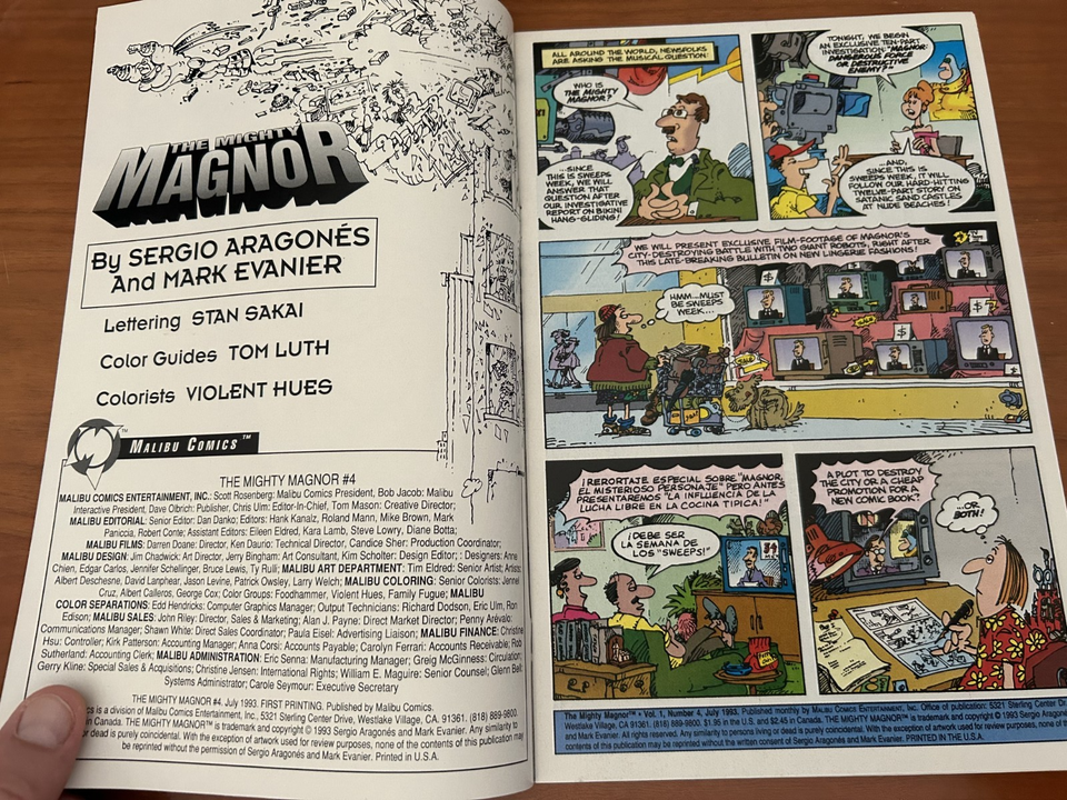 The Mighty Magnor 4 - Sergio Aragones, Mark Evanier - Malibu Comics ...
