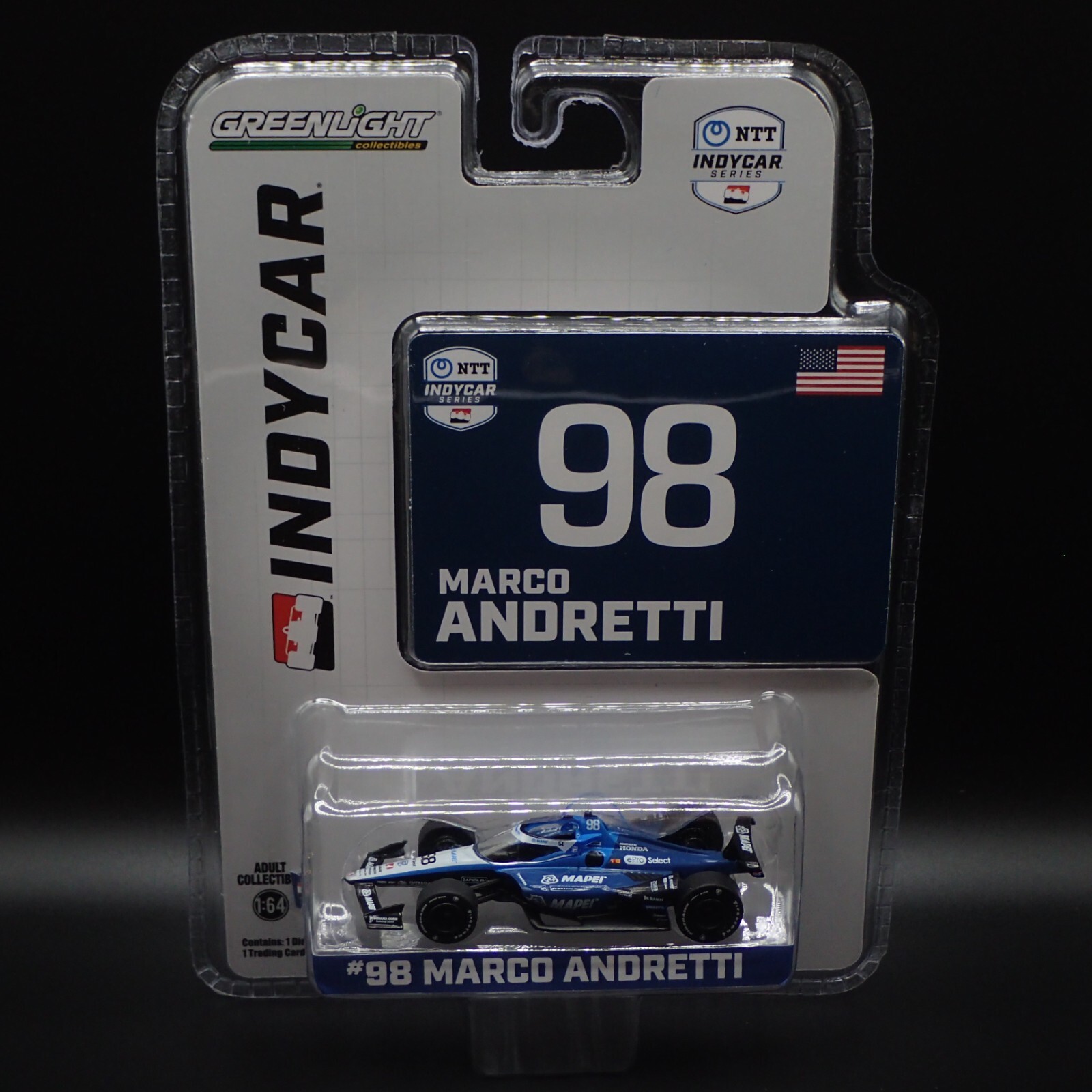 2024 GREENLIGHT NTT INDYCAR #98 MARCO ANDRETTI MAPEI 1:64 RACE CAR | eBay