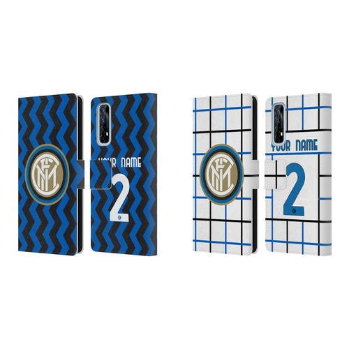 PERSONALISED INTER MILAN 2020/21 CREST KIT LEATHER BOOK CASE FOR REALME ...