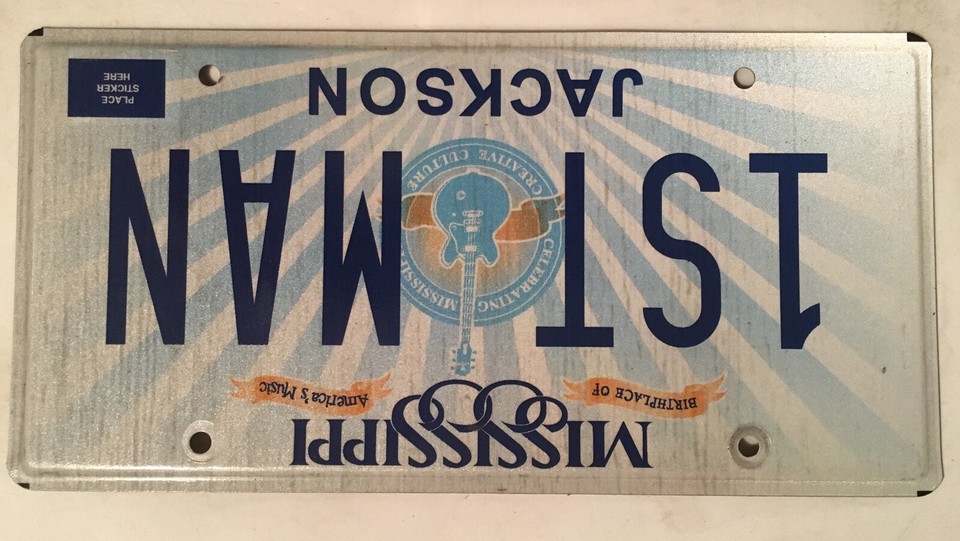 Vanity FIRST MAN license plate Moon Space NASA Opera Singer Adam Eve ...