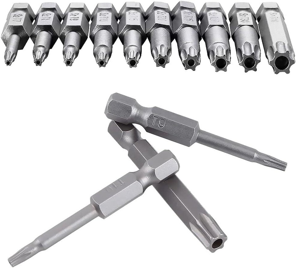 Security Torx Bit Set + Hex Key Allen Bit Set - For Power Drill ...