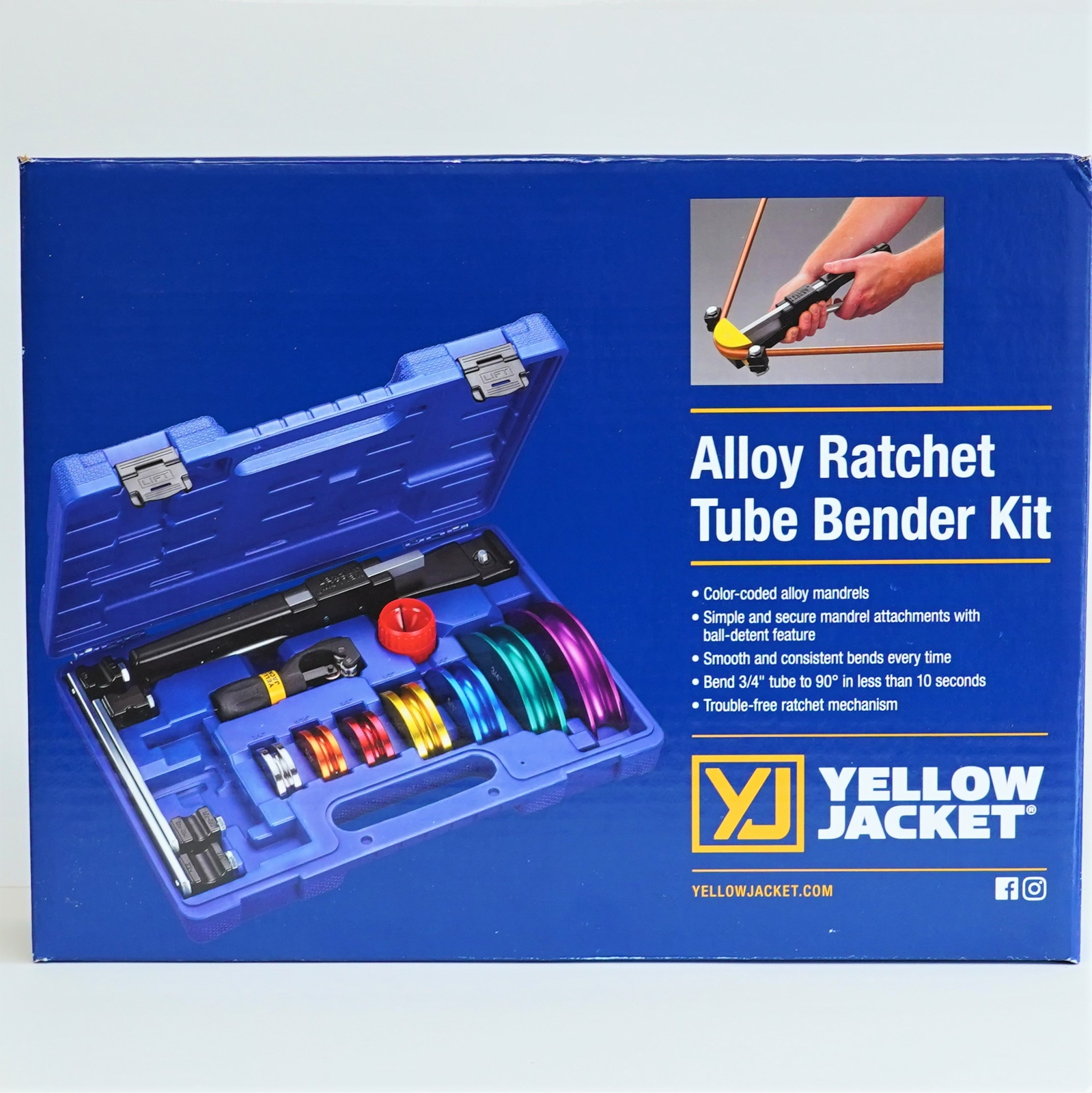 Yellow Jacket 63331 Alloy Ratchet Tube Bender Kit Cutter and Reamer ...