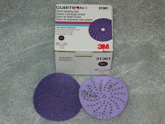 3M 31361 3" Cubitron II Clean Sanding Hookit P120 Grade Abrasive Disc ...