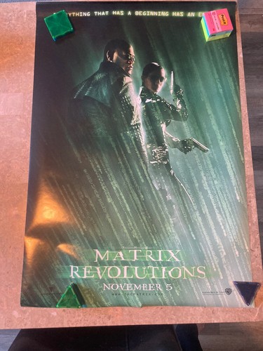MATRIX REVOLUTIONS Original Double Sided 27x40 DS Movie Poster Trinity ...