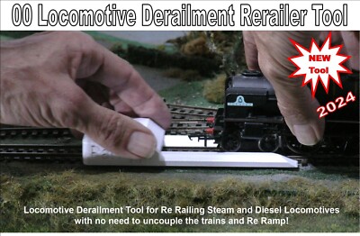 DERAILMENT RERAILER / RERAILER TOOL 00 LOCOMOTIVES/DIESELS FOR DERAILED ...