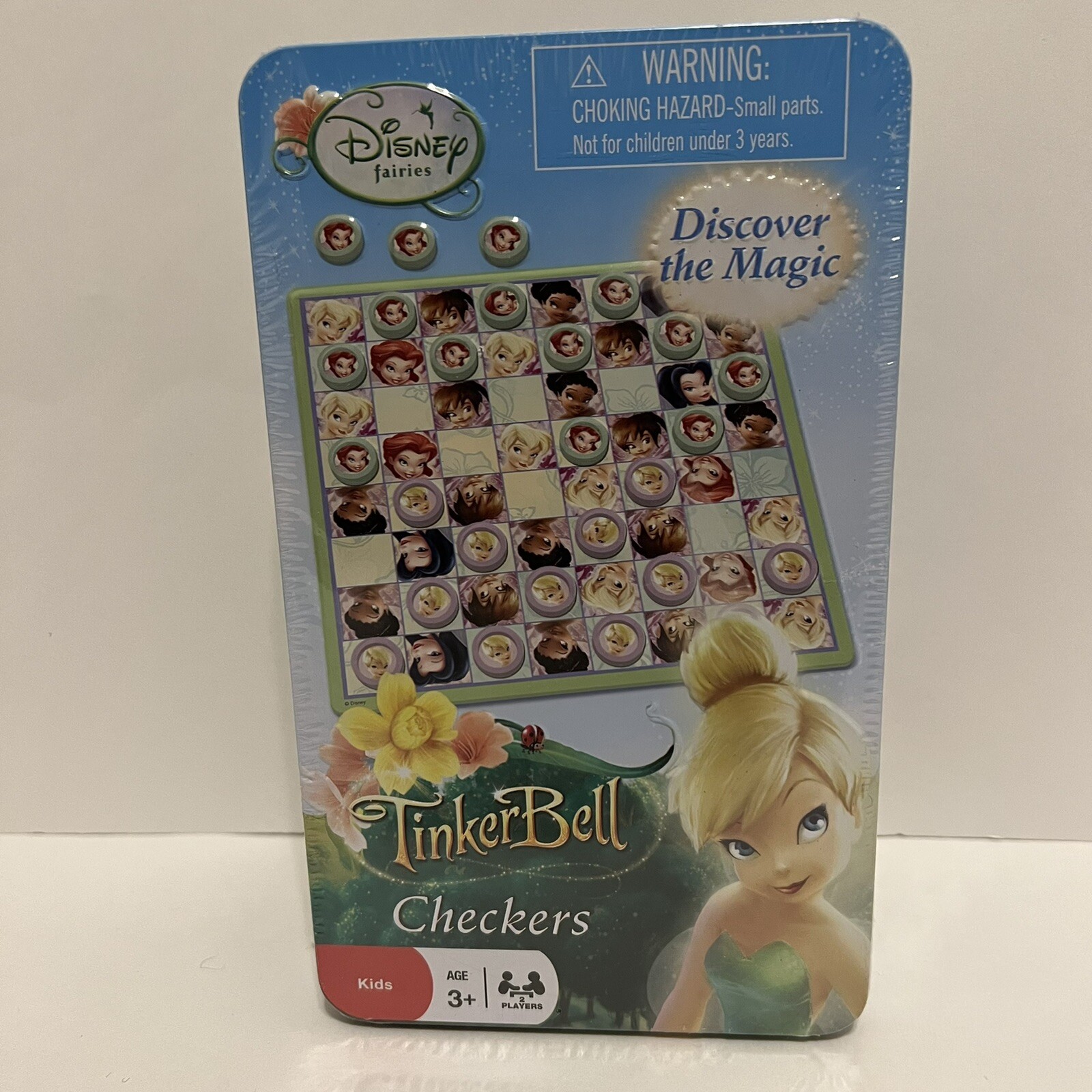 Disney Fairies | Tinkerbell Checkers | Complete W/ Tin Storage Peter ...