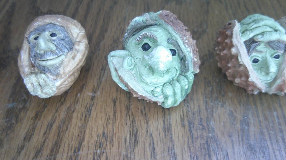 Rare 12 pcs. Clare craft disc world Nutcase men walnut figurines made ...