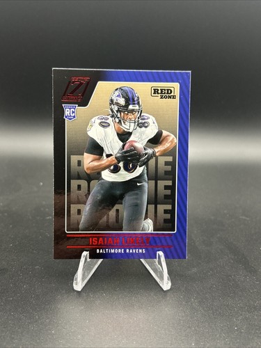 2022 Panini Zenith Isaiah Likely Red Zone Rookie Ravens Football Card ...
