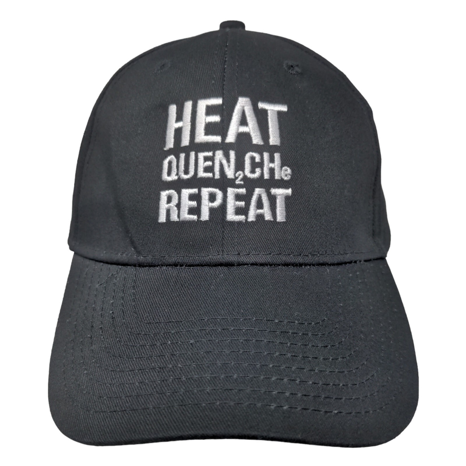 Hit Wear Men's Strapback Hat Black OSFM ECM USA Heat Quench Repeat ...