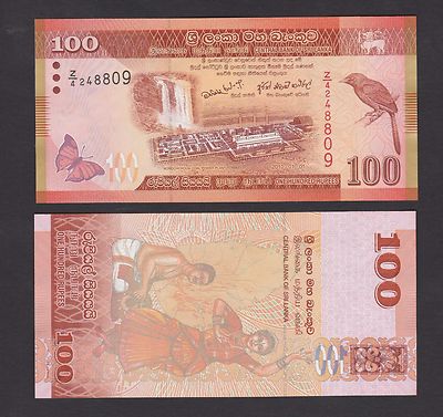 Sri Lanka 100 Rupees (2010) P125ar Replacement Z/4 banknote - UNC | eBay