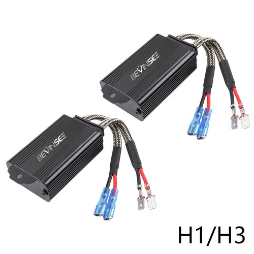2x H1 H3 LED Headlight Canbus Decoder Canceller Anti Flicker Error Free ...