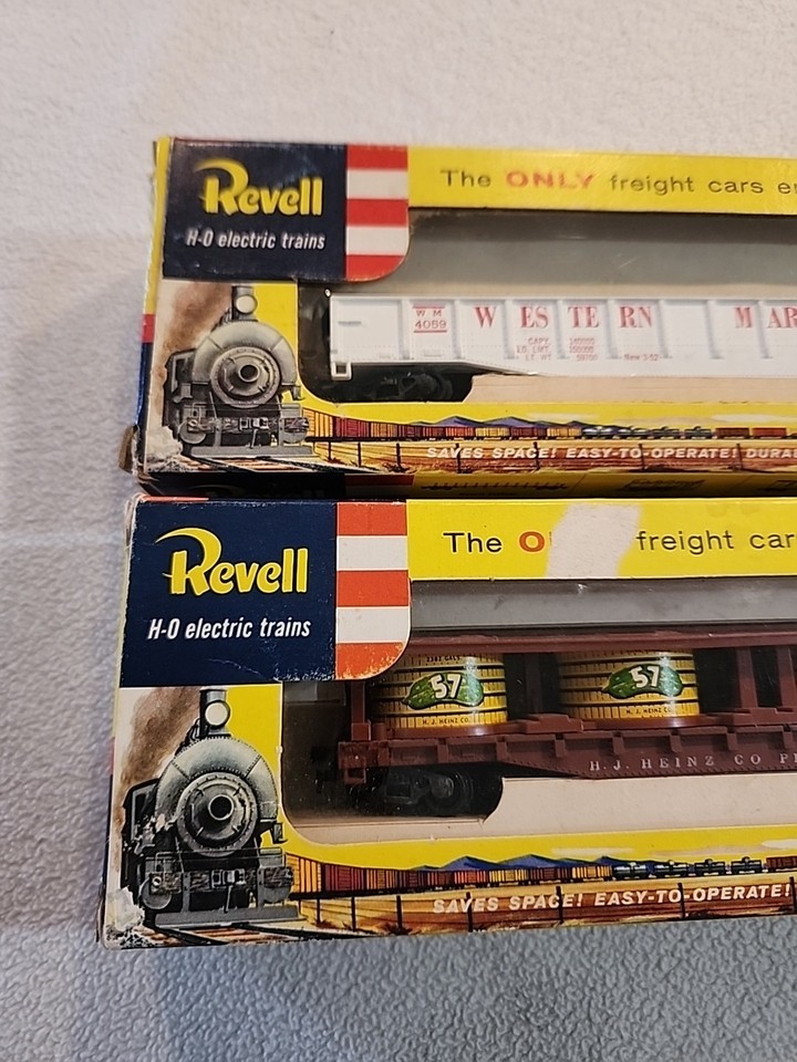 Lot Of 2 Revell HO Scale Electric Train Freight Cars Heinz & Western ...