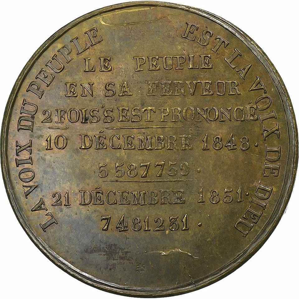 [#1503449] France, Token, Réélection de Louis Napoléon Bonaparte, 1851 ...