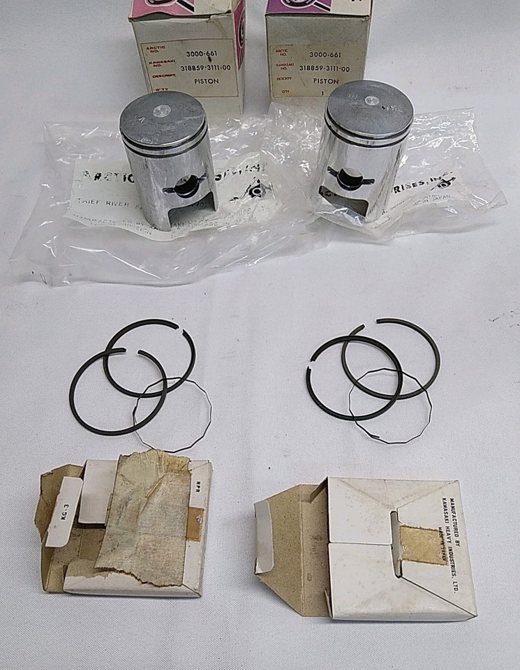 Vintage Arctic Cat 1972 EXT 250 snowmobile Pistons & Rings # 3000-661 ...