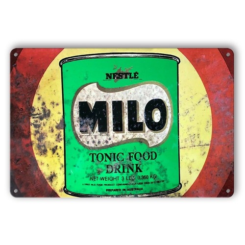 3X MILO TONIC FOOD DRINK NESTLE Rustic Look Decorative Wall Art Tin ...