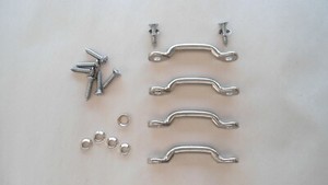 FOOTMAN LOOPS STRAPS W/SCREWS! FITS AMC JEEP CJ5 CJ3 WRANGLER GRAND ...