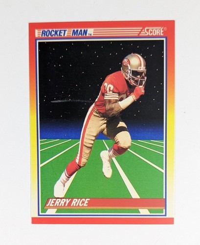 1990 Score #556 Rocket Man Jerry Rice San Francisco 49ers Football | eBay