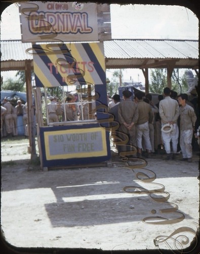 Korea Carnival Military Ticket Booth Men Slide 1950s | eBay