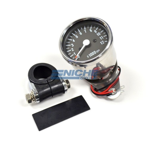 Mini Universal Motorcycle Mechanical 12K RPM Tach Tachometer Gauge 1:4 ...