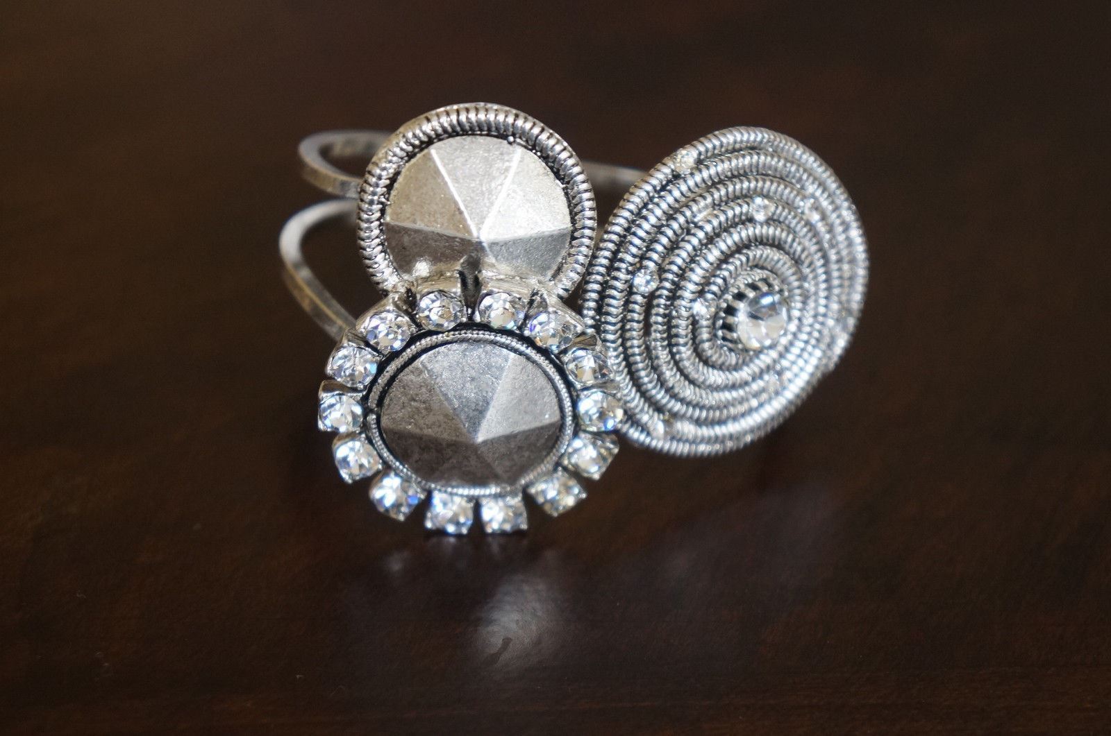 NEW Erickson Beamon Rocks Antique Silver Helen of Troy Hinge Bracelet ...