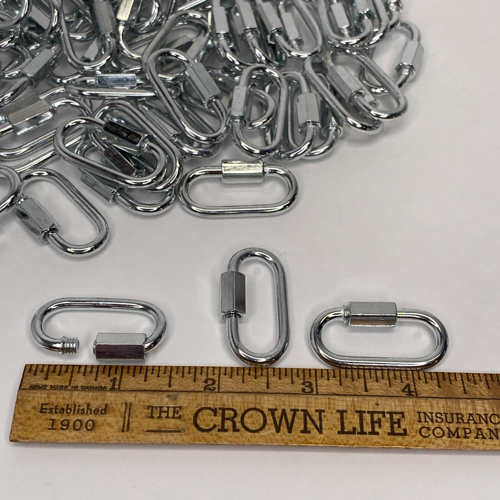 (100) Quick Link Chain Connector Cable Strap Rigging 1/8 Inch 3.1mm New ...