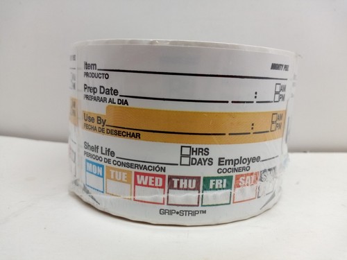 Removable Shelf Life Labels Dimensions are 2.25 x 3 Inch/500 Count Roll ...