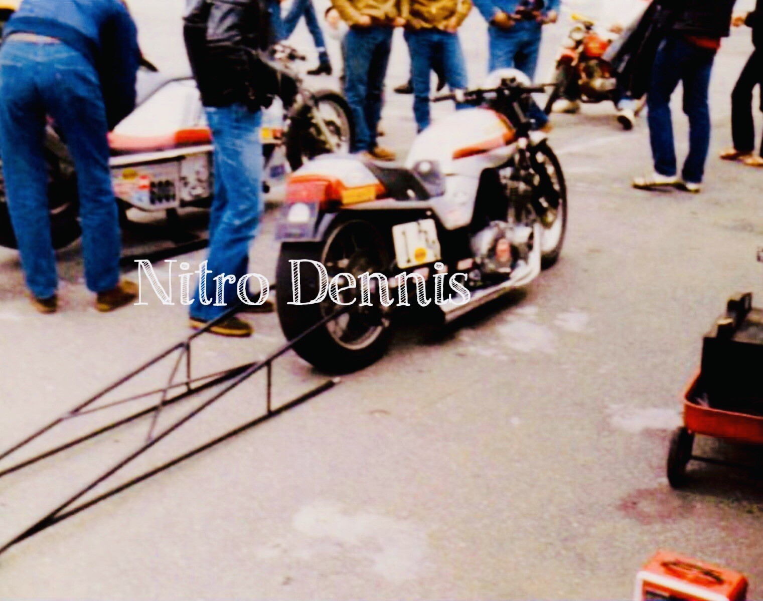 TERRY VANCE & Hines NHRA Original PHOTO 8x10 ProStock DRAG Bike RARE ...
